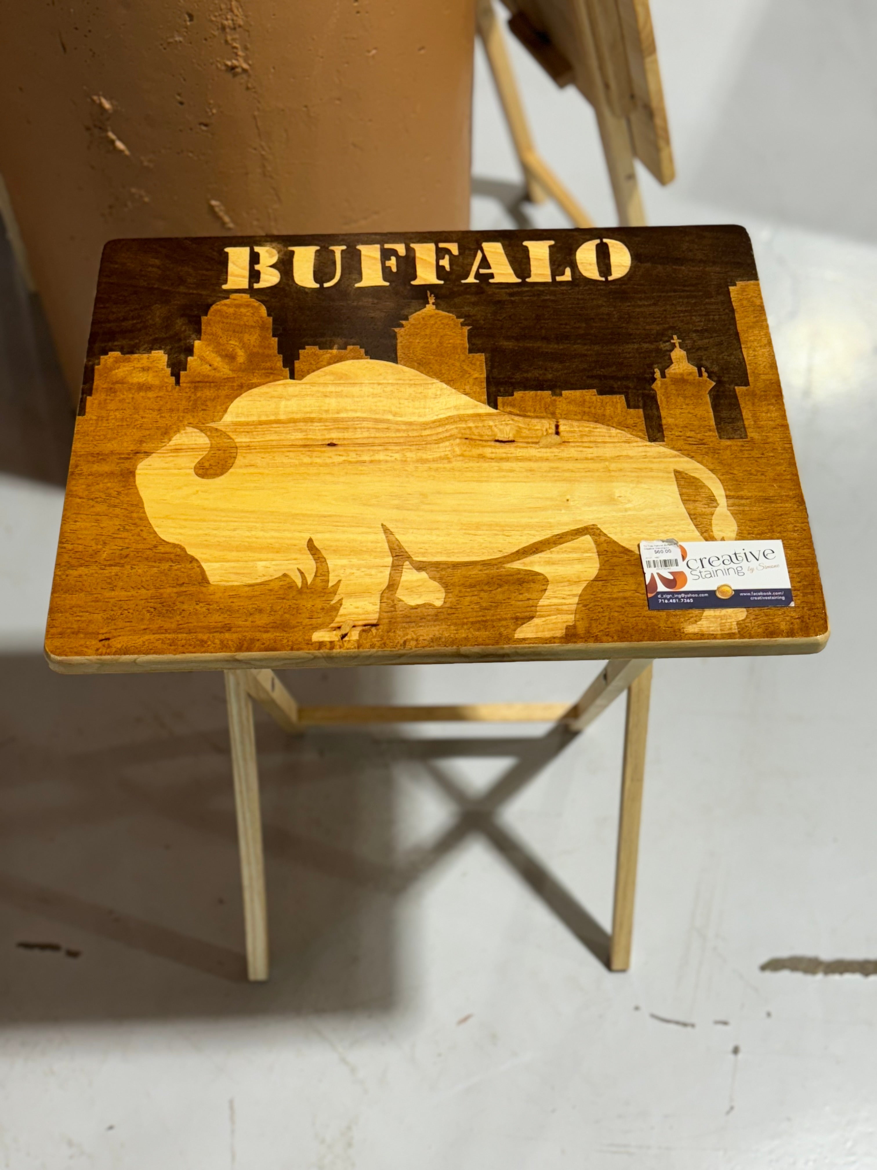 TV Tray Natural Buffalo with Dark Sky - Creative Staining by Simone ...